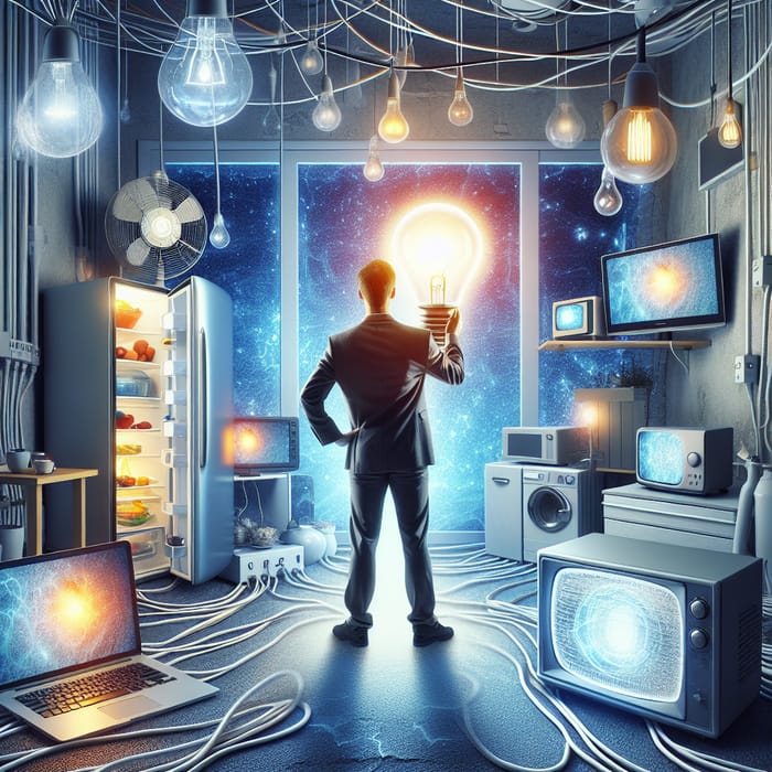 Electric Energy User in Household | AI Art Generator | Easy-Peasy.AI