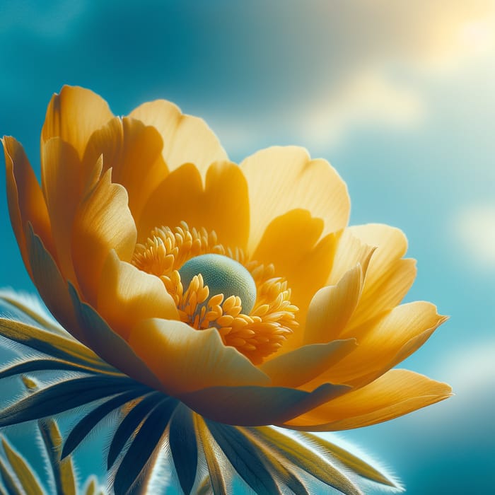 Vibrant Yellow Flower in Full Bloom | Spring Garden Elegance | AI Art ...