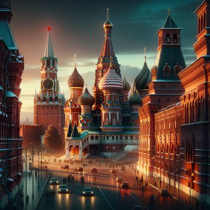 Discover the Magnificence of Red Square in Russia | AI Art Generator ...