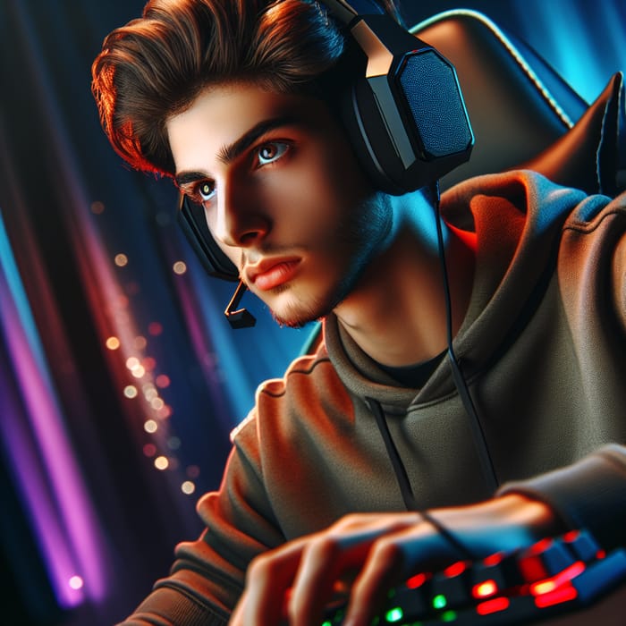 Pro Gamer | 22-Year-Old with Brown Hair & Eyes | AI Art Generator ...
