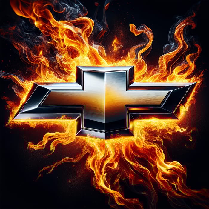 Chevrolet Logo Flames - A Symbol of Resilient Energy | AI Art Generator ...