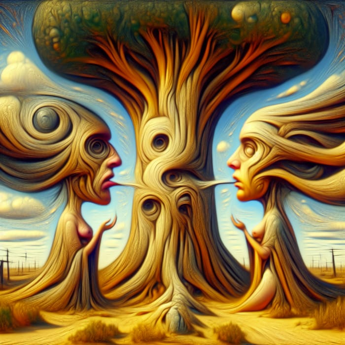 Surrealist Grandeur: Truth and Lies Personified | AI Art Generator ...
