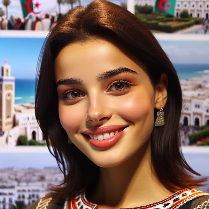 Captivating Portrait of a Young Algerian Woman | Algerian Culture | AI ...