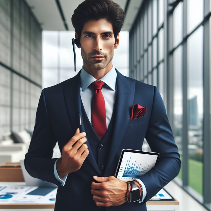 Sales Executive in Modern Office Environment | AI Art Generator | Easy ...