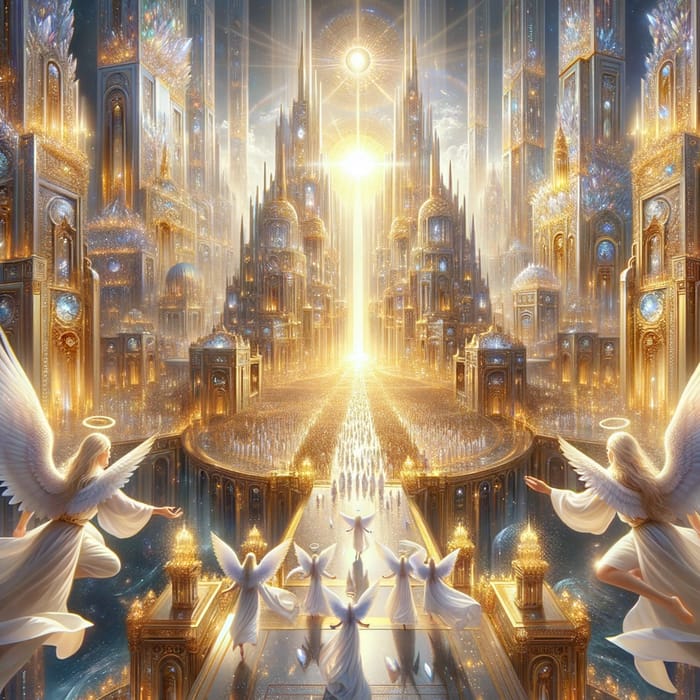 Explore the Celestial City: New Jerusalem | AI Art Generator | Easy ...