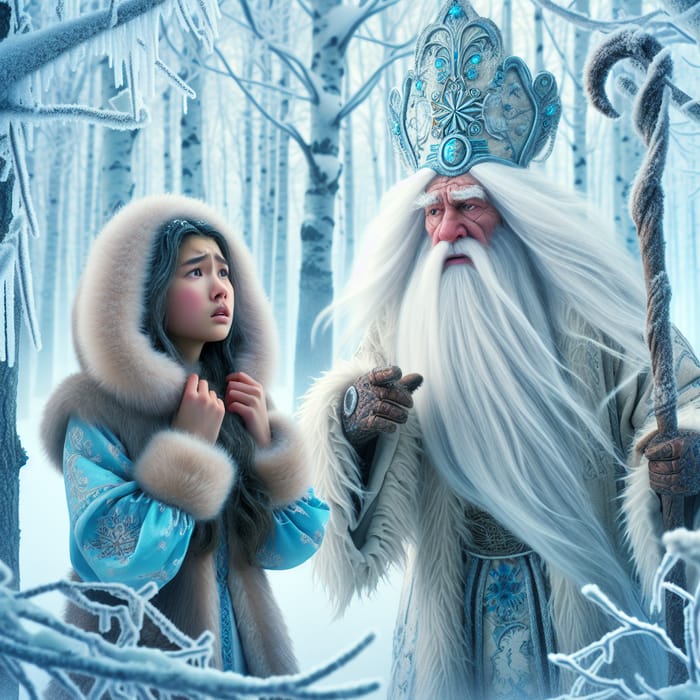 Whimsical Winter Scene - Morozko Fairytale | AI Art Generator | Easy-Peasy.AI