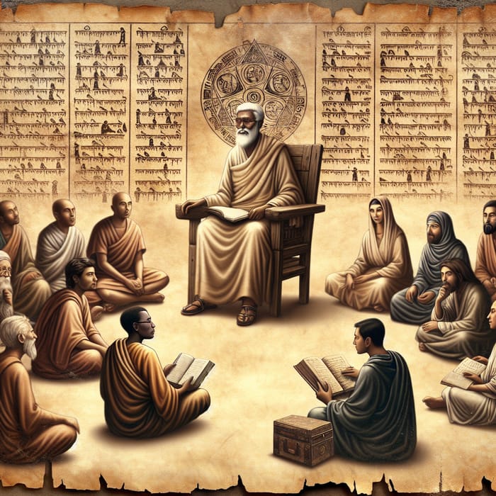 Discipleship Scenes on Ancient Parchment | AI Art Generator | Easy-Peasy.AI Discipleship Scenes on Ancient Parchment | AI Art Generator | Easy-Peasy.AI