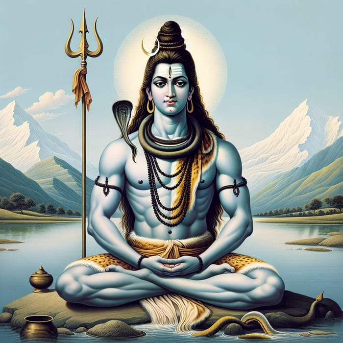 Shiv Ji - Sacred Meditation in Himalayas | AI Art Generator | Easy-Peasy.AI