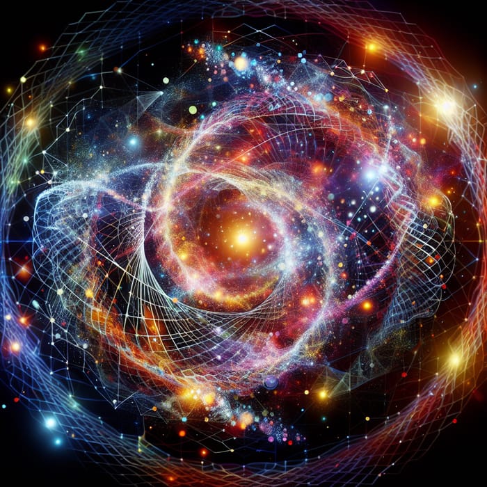 Abstract Quantum Physics Art | Cosmic Dance of Energy | AI Art Generator | Easy-Peasy.AI