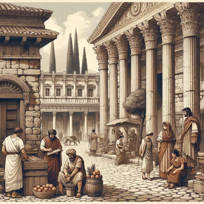 Roman Empire Vintage Illustration: Past Scene Authenticity | AI Art ...