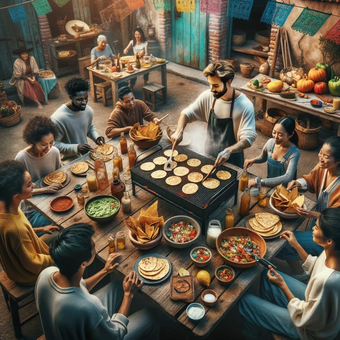 Authentic Tostadas Recipes | Cooking Diversity Outdoor Scene | AI Art ...