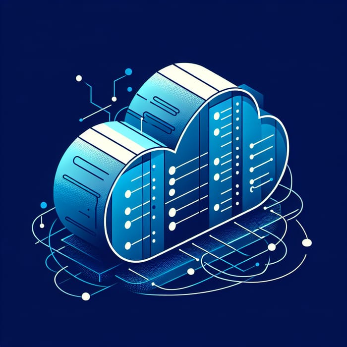 Blue Abstract Physical Cloud Server Representation | AI Art Generator ...