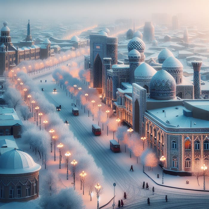 Zarafshan City in Uzbekistan During Winter Season | AI Art Generator ...