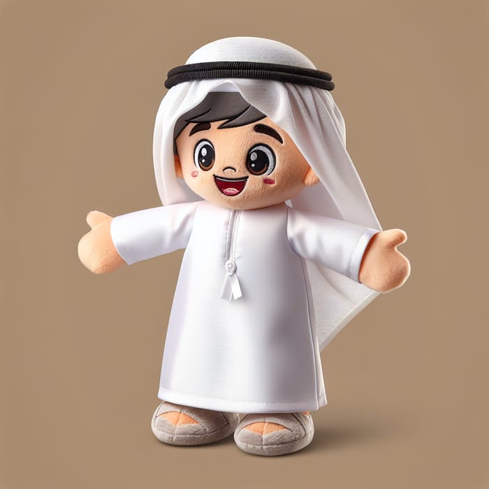 Cheerful Emirati Boy Plush Toy - Authentic Culture | AI Art Generator ...