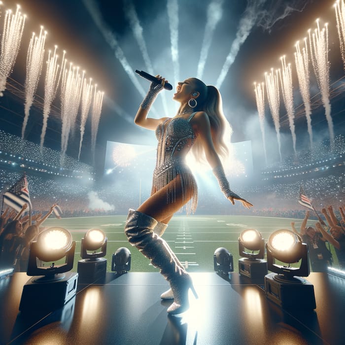 Lady Gaga Halftime Show at Super Bowl 2017 | AI Art Generator | Easy ...