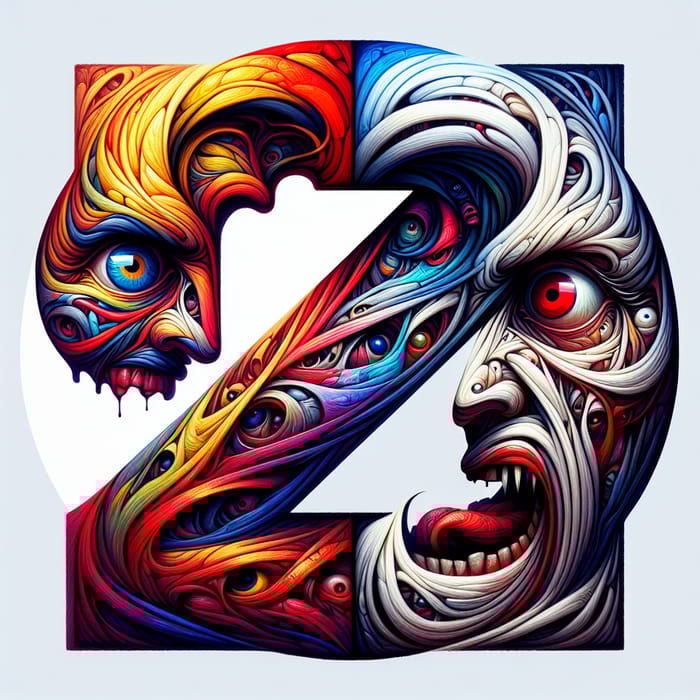 Surreal Logo Portrait Z Erembox | Intense Emotions & Symbolism | AI Art ...