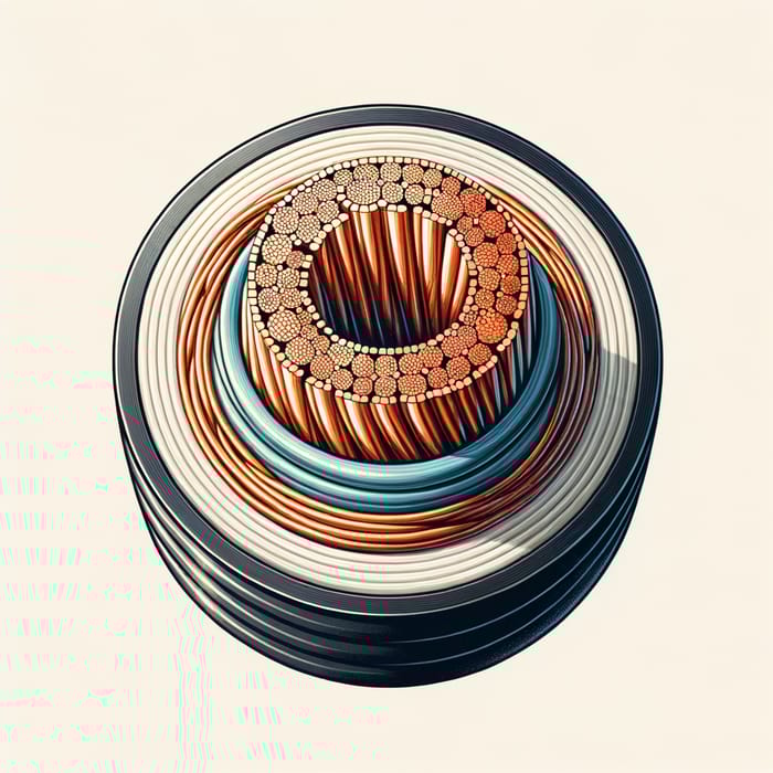 Cu/PVC Power Cable | Efficient Electricity Conduction | AI Art Generator | Easy-Peasy.AI