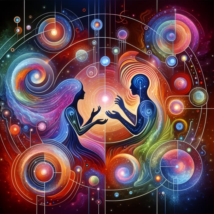 Friendship and Abstract Connection | AI Art Generator | Easy-Peasy.AI