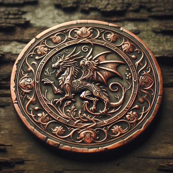Medieval Fantasy Cooper Coin - Unique Design | AI Art Generator | Easy ...
