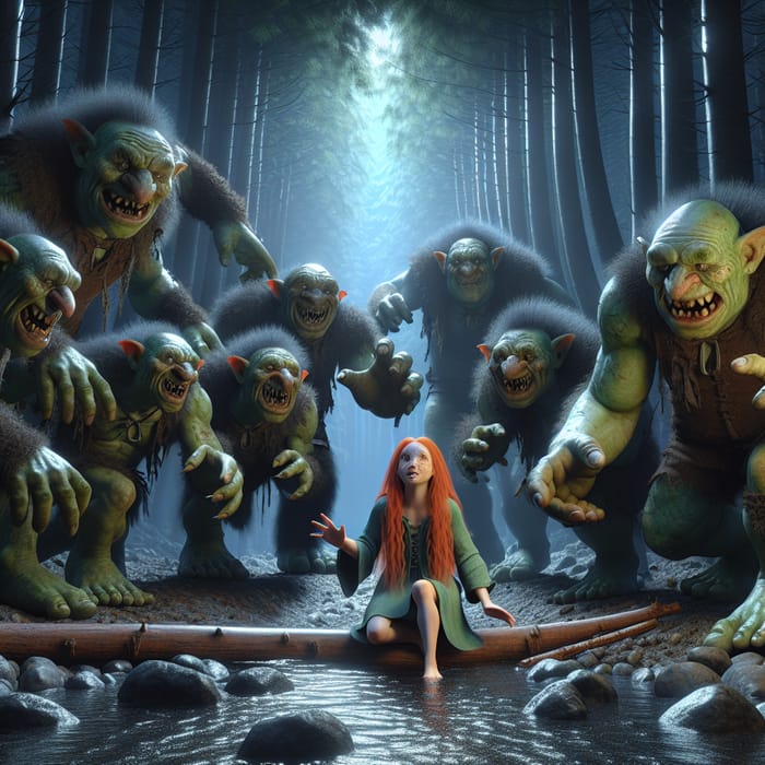 Captivating Trolls Playful Hide and Seek with Young Girl | AI Art ...
