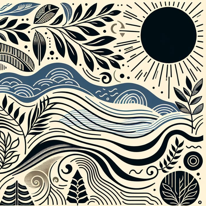 Elegant Nature Pattern Design | Modern Relaxing Elements | AI Art ...