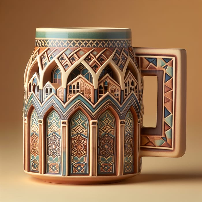 Handmade Qatif-Inspired Ceramic Mug | AI Art Generator | Easy-Peasy.AI