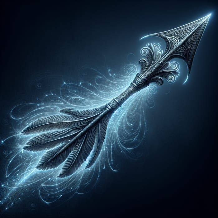 Glowing Blue Arrow - Craftsmanship Meets Magic | AI Art Generator ...