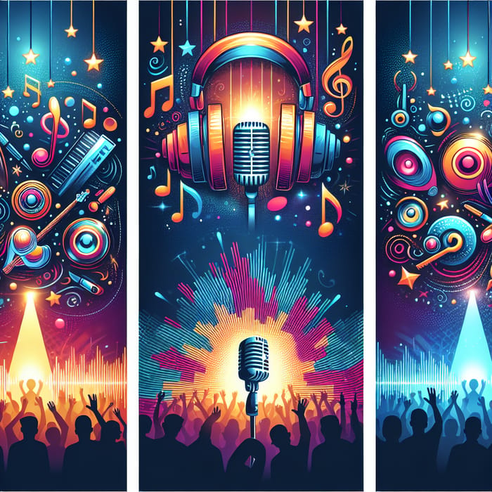 Podcast Banner Designs for Music Talent Competition | AI Art Generator ...