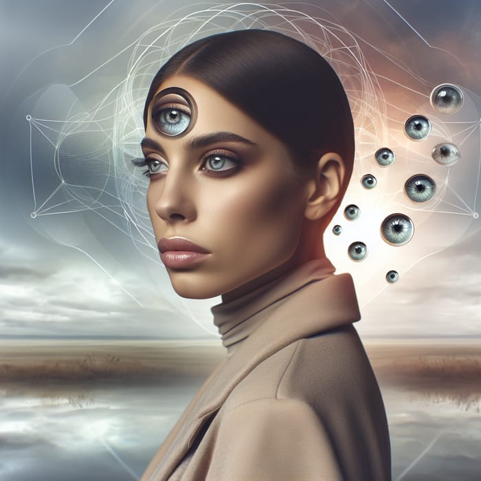 Aesthetic Woman Displaying Enhanced Perception | AI Art Generator ...