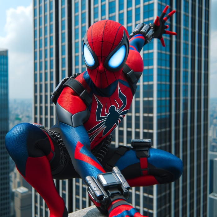 Spiderman Figure | Climbing Skyscrapers with Agility | AI Art Generator ...
