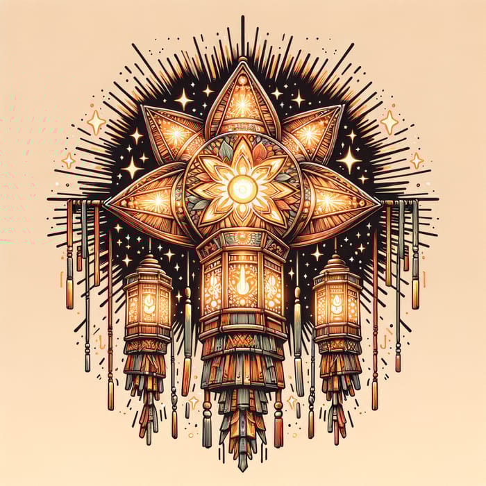 5ft Recycled Parol Design with Indigenous Materials: PASKONG EL Royale ...