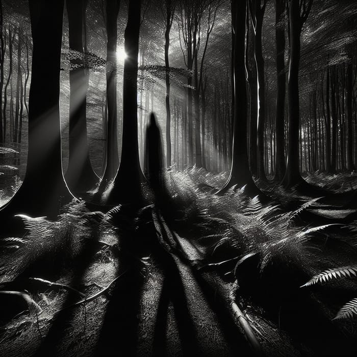 Shadow Walking in Enchanted Woods | AI Art Generator | Easy-Peasy.AI