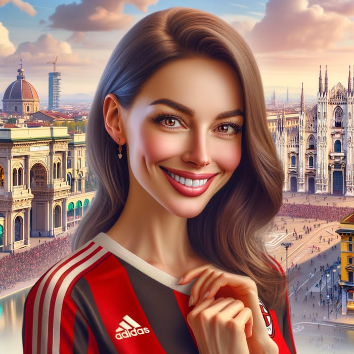Charming AC Milan Fan - Social Network Profile Image in Milan, Italy | AI Art Generator | Easy ...