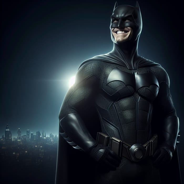 Smiling Batman: A Hero in the Darkness | AI Art Generator | Easy-Peasy.AI