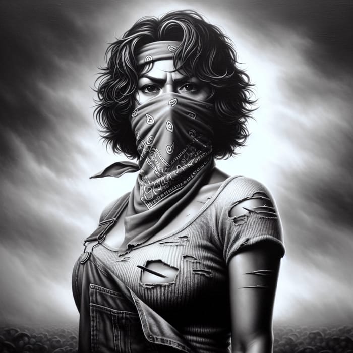 Masterpiece: Latina Woman in Mid-Thirties with Scared Expression as ...