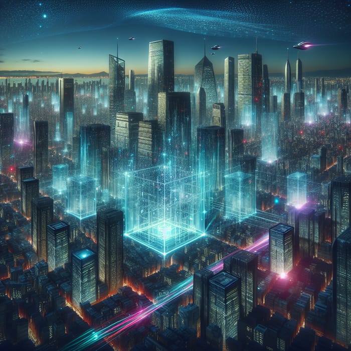 Bustling Metropolis in Enigmatic Magnetic Field | AI Art Generator ...