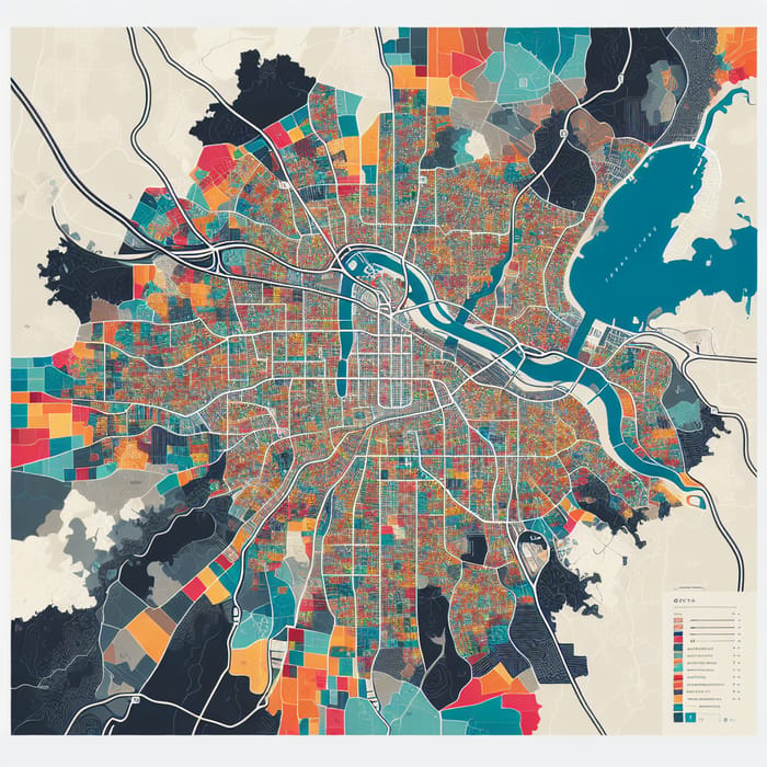 Detailed Map of Addis Ababa with Woredas | AI Art Generator | Easy-Peasy.AI