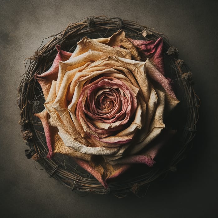 Withered Rose - Symbol of Loss in the Center | AI Art Generator | Easy ...