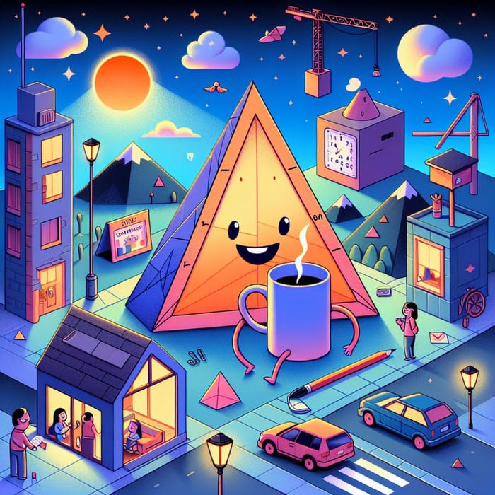 Everyday Life of an Acute Triangle: A Geometry Tale | AI Art Generator ...