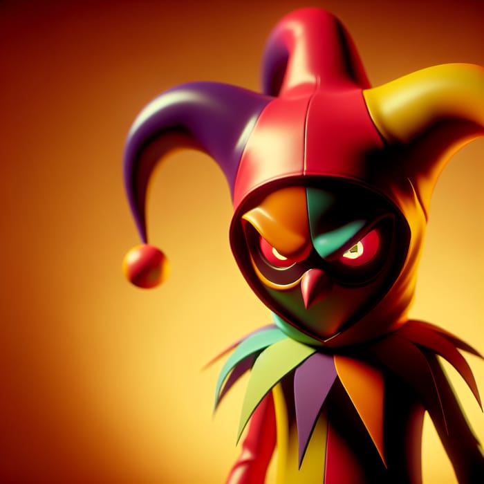 Menacing Jester Cartoon Staring Intently | AI Art Generator | Easy-Peasy.AI