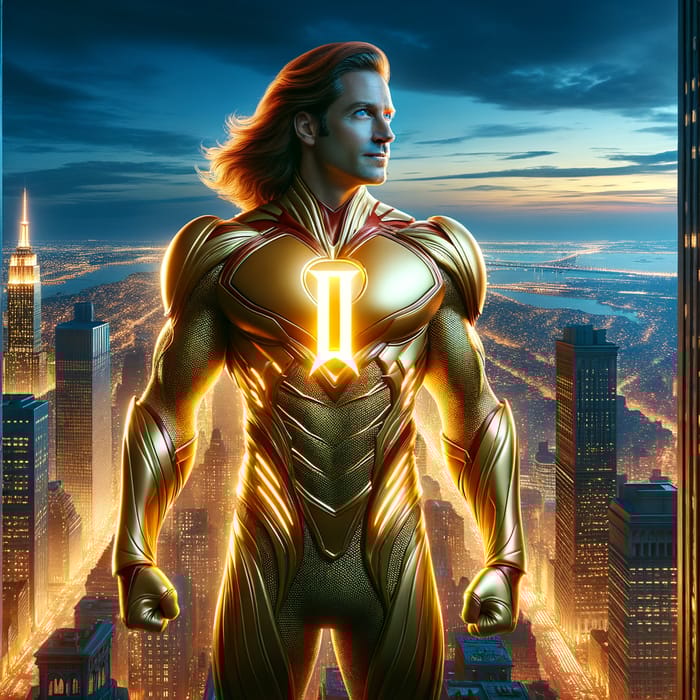 The Invincible Superhero Protecting a Bright Cityscape - A powerful ...
