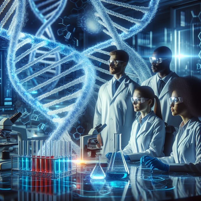 Genetically Modified Organism DNA: Scientists Studying | AI Art ...