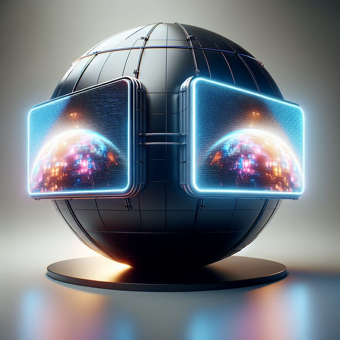 Interactive Spherical LED Billboards | AI Art Generator | Easy-Peasy.AI