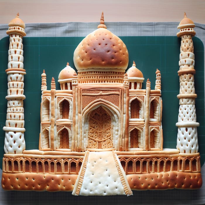 Taj Mahal Made of Bread - Edible Art Marvel | AI Art Generator | Easy ...
