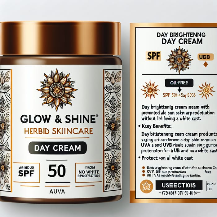 Herbal Glow and Shine Day Cream SPF 50++ with UVA and UVB Protection ...