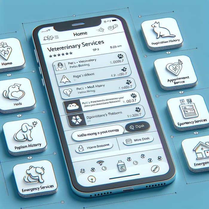 Veterinary App Wireframe Design | Pet Medical History, Appointments ...
