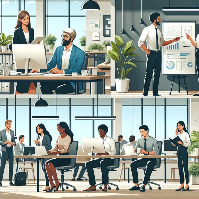 Inclusive Workplace Collaboration | Professional Workspace Imagery | AI ...
