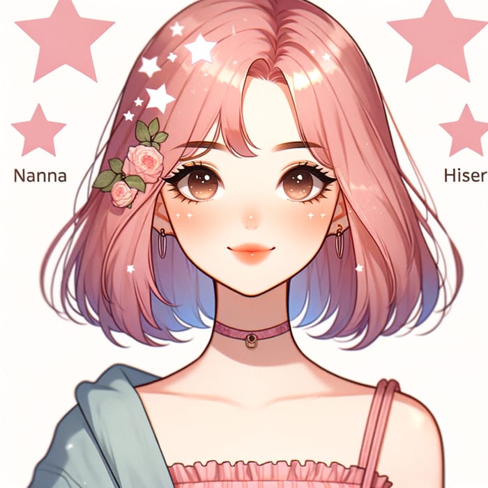 Stargirl Kpop Group | Nanna - Pink Star Hair | AI Art Generator | Easy ...