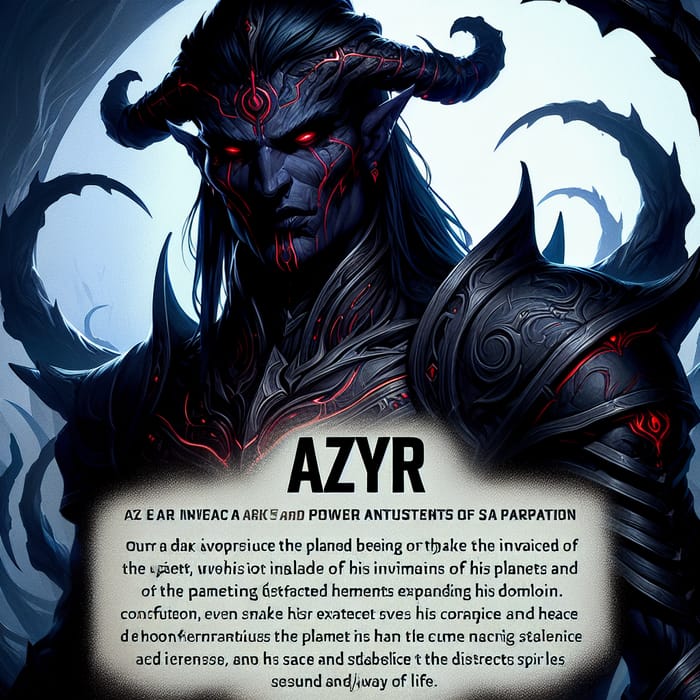 Azyr: Formidable Antagonist Threatening Peace on Sai-vad | AI Art ...