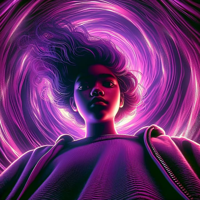 Surrealism Digital Art of Girl in Purple Magenta Vibe | AI Art ...